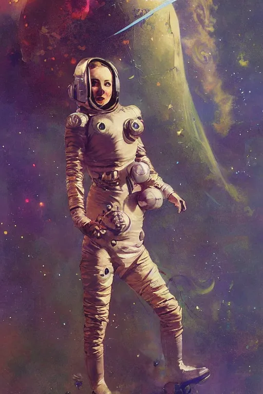 pulp scifi fantasy illustration full body portrait of | Stable ...