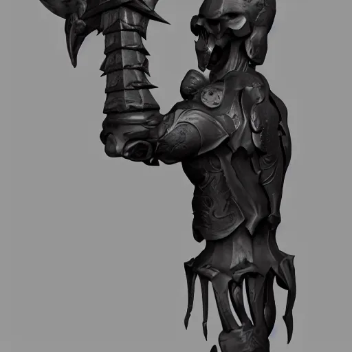 a black sword skull handle, ornament, weapon, a 3 d | Stable Diffusion ...