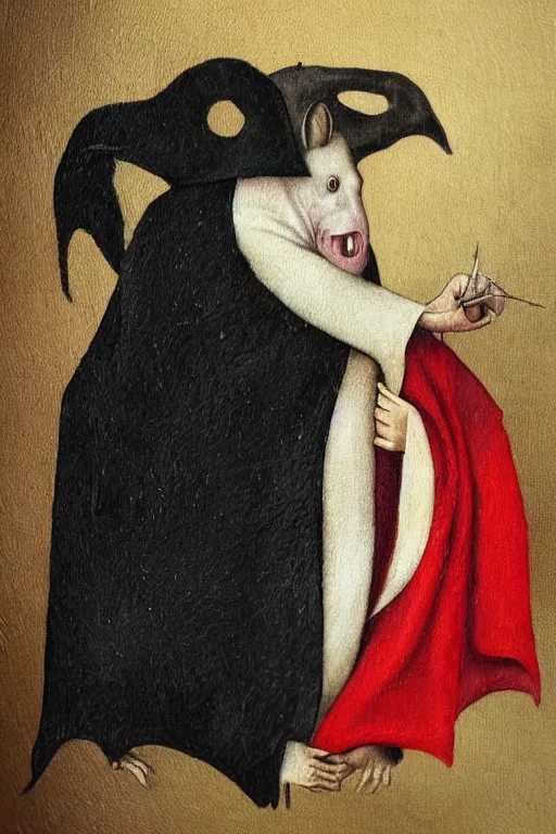 silly hieronymus bosch creature. framed oil painting | Stable Diffusion ...