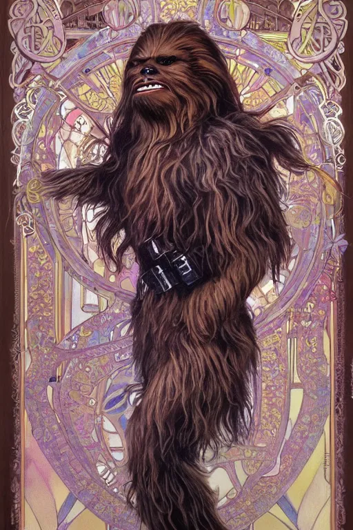 realistic detailed painting of chewbacca dancing at | Stable Diffusion