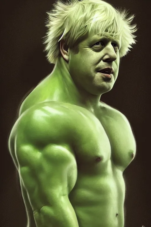 Boris Johnson as green bodybuilder, Boris Johnson | Stable Diffusion ...