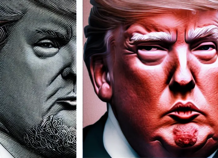 Donald Trump on the left and Karl Marx on the right, | Stable Diffusion ...