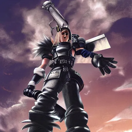 Digital art. Jessie Rasberry. Final Fantasy 7. | Stable Diffusion