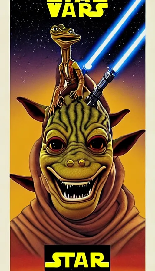 movie poster for the new star wars movie jarjar in | Stable Diffusion ...