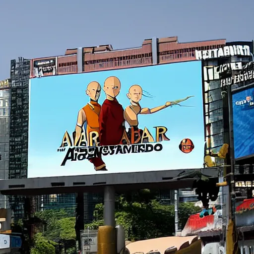 a billboard of a meme about Avatar the Last Airbender | Stable Diffusion | OpenArt
