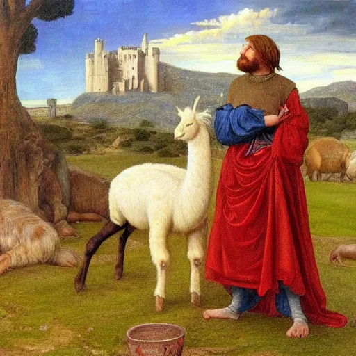 beautiful pre - raphaelite painting of a man in | Stable Diffusion ...