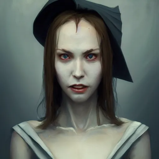 portrait of a derpy vampire with severe strabismus | Stable Diffusion