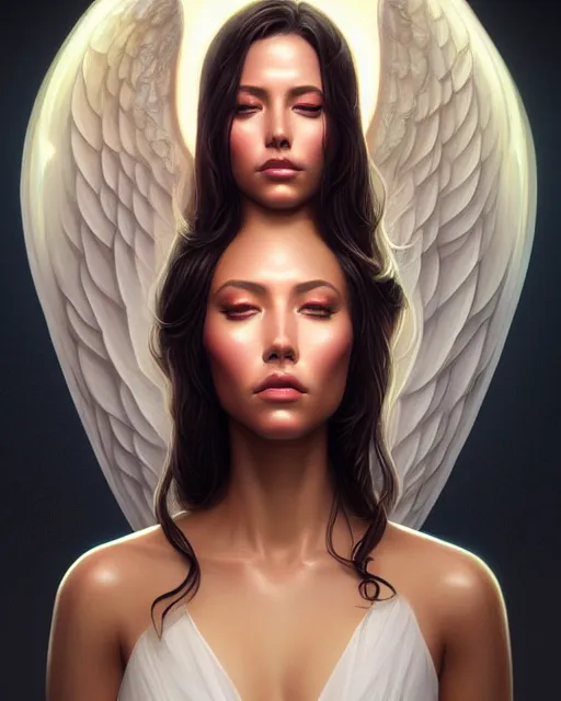 symmetry portrait of jodi arias angel, glam, deco, | Stable Diffusion ...