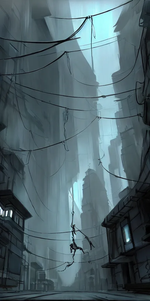portal half life 2 concept art dark depressing city | Stable Diffusion ...