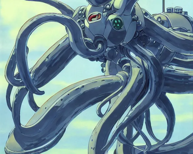 beautiful picture of a giant octopus mecha, anime | Stable Diffusion ...