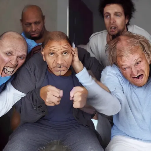 sane man in a psych ward surrounded by crazy people | Stable Diffusion ...