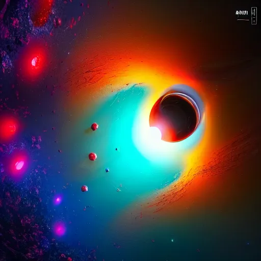a beautiful and colorful blackhole in the galaxy in a | Stable ...
