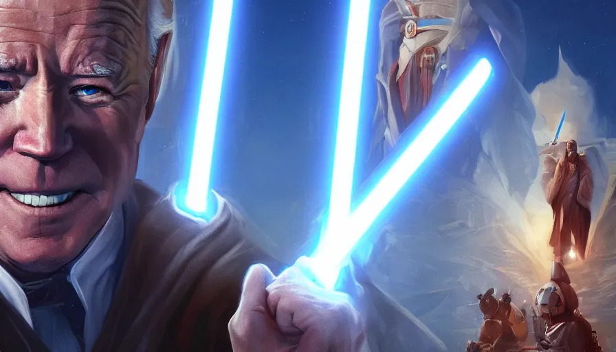 joe biden is obi - wan kenobi, commercial billboard | Stable Diffusion ...