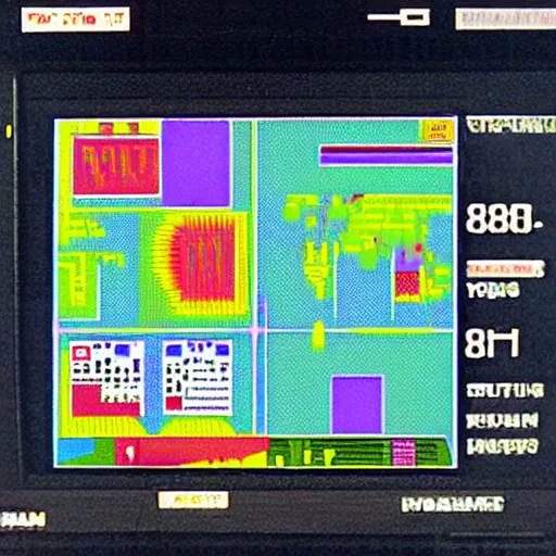 1 9 8 0 s interface of google maps, dos, ibm, 8 bit | Stable Diffusion ...