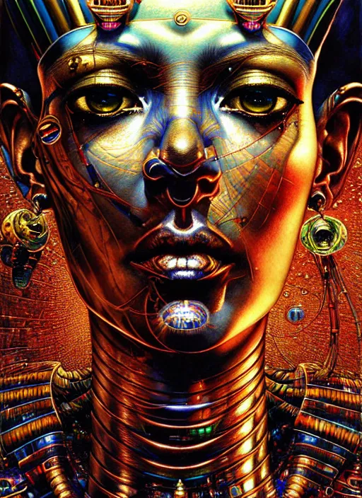 detailed image of cyborg king tut by Ayami Kojima, | Stable Diffusion ...