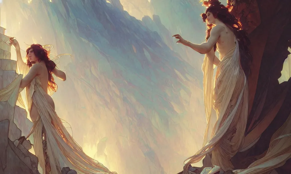 a stairway to heaven that is collapsing, art by | Stable Diffusion | OpenArt