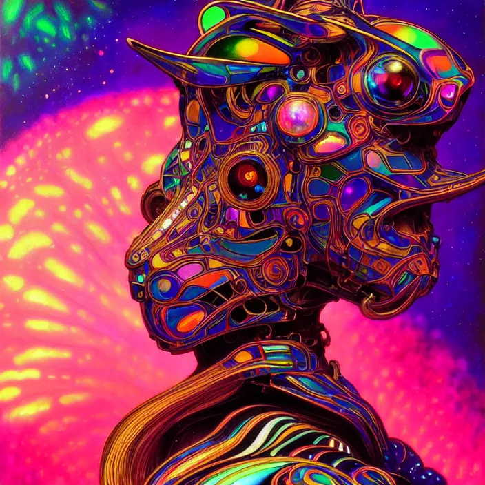 bright psychedelic animal cyborg, diffuse lighting, | Stable Diffusion ...