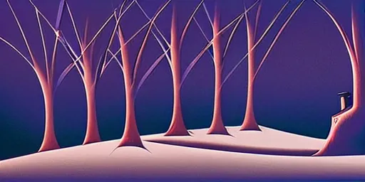 curve perspective night landscape, magical realism, | Stable Diffusion ...