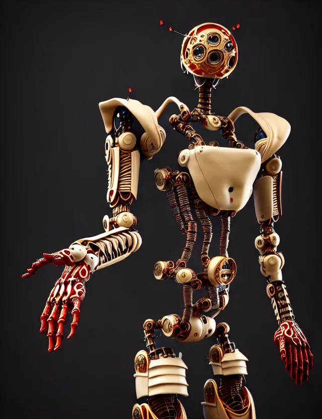 complex 3 d render of a beautiful porcelain robot - | Stable Diffusion ...