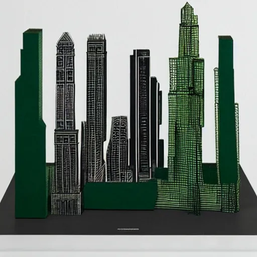 Sculpture. a cityscape in which tall, imposing | Stable Diffusion | OpenArt