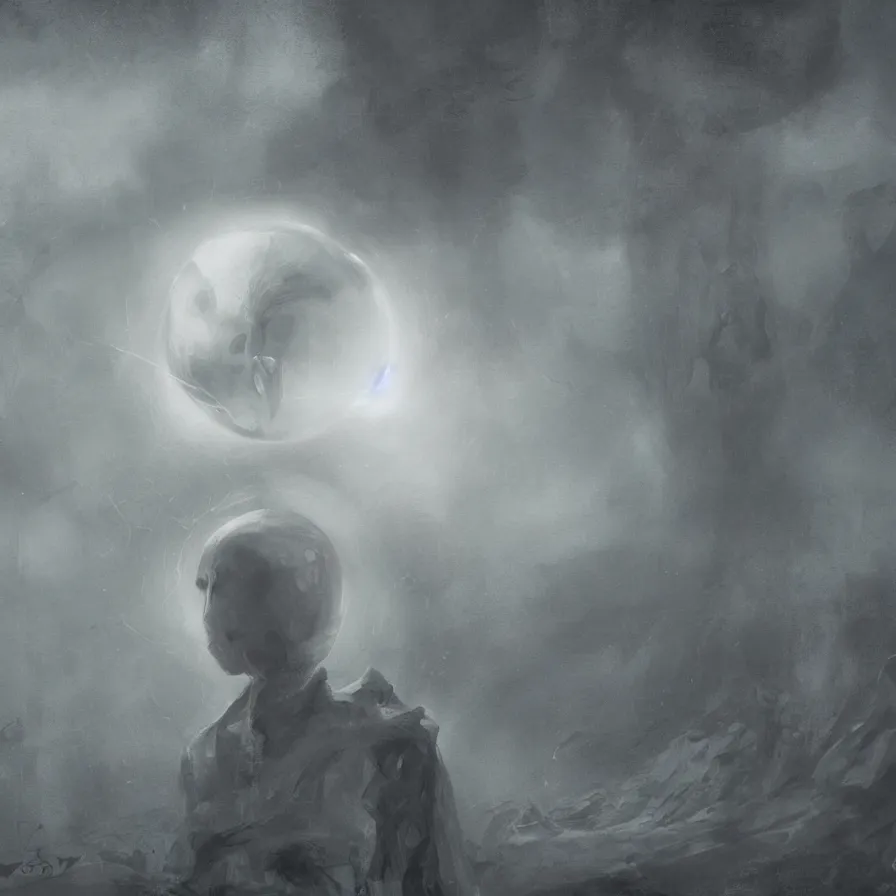 artwork about a sad sphere - headed character, by xul | Stable ...