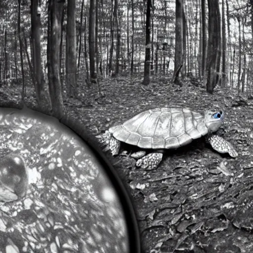 fish eye footage of a skinwalker turtle with human | Stable Diffusion