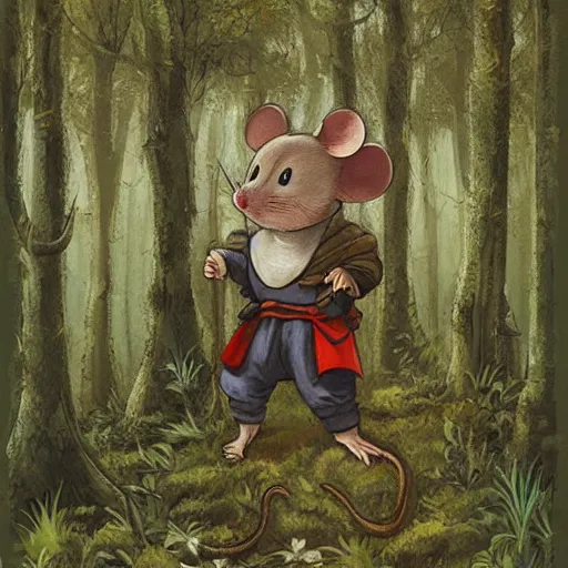 an adventurous anthropomorphic mouse wearing medieval | Stable ...