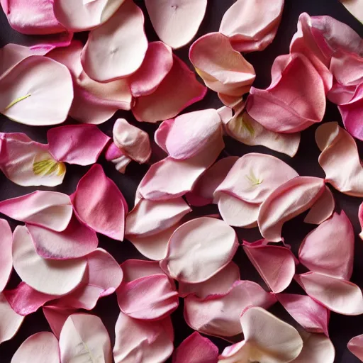 various kinds of separate rose petals, botanical | Stable Diffusion