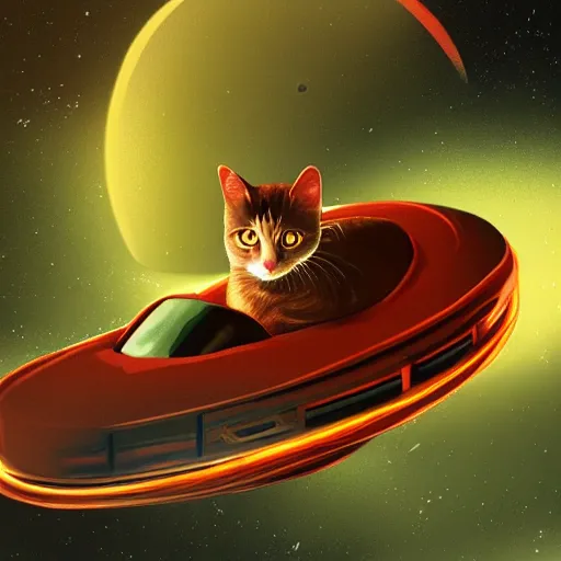 a cat driving a space ship, digital art | Stable Diffusion | OpenArt