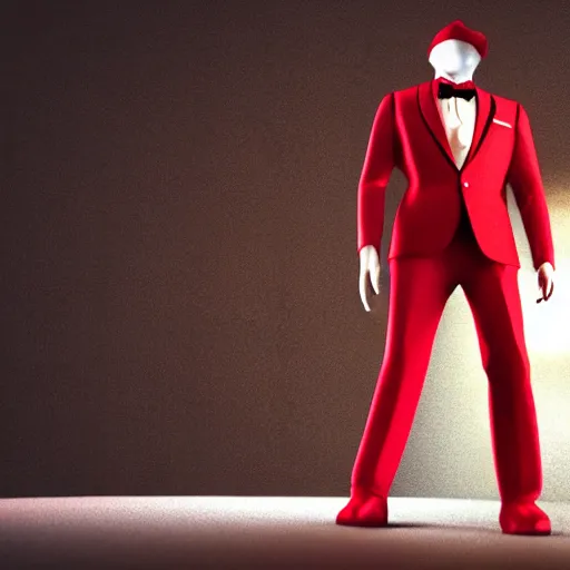 a man with an elegant red suit, photography, 3 d | Stable Diffusion ...