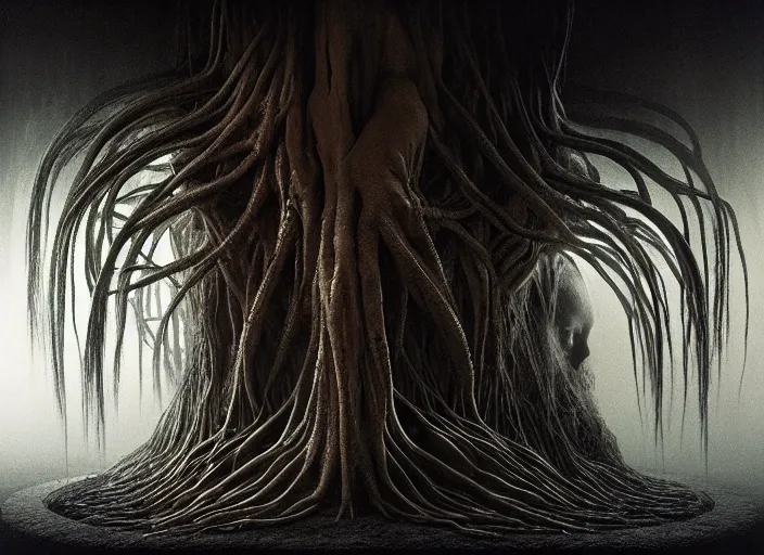 photo of roots growing down from a ceiling in an | Stable Diffusion ...
