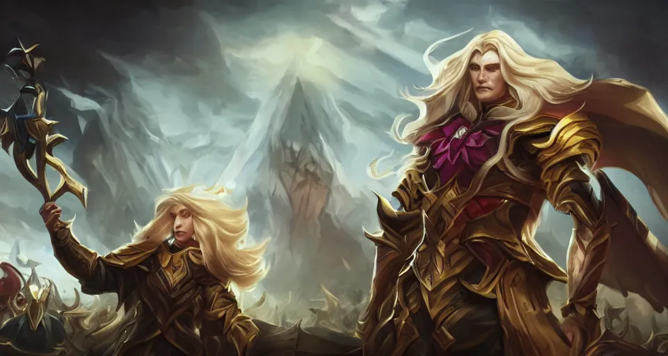 Grand General Swain with beautiful long blond hair | Stable Diffusion ...