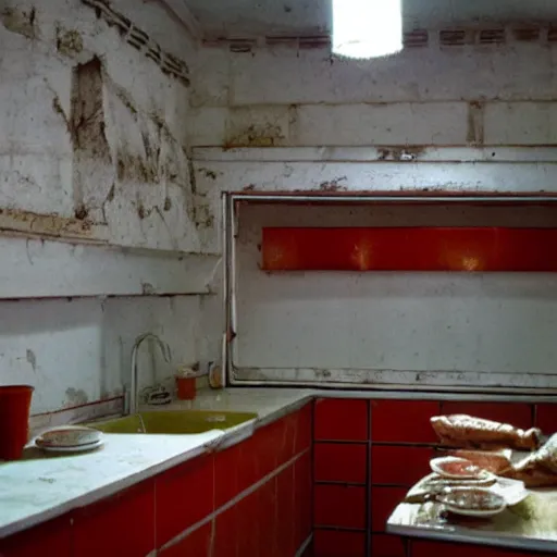 typical soviet kitchen, vintage still, mild colours, ( | Stable Diffusion