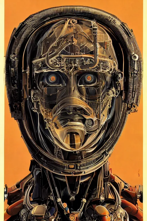 organic cyborg head covered in oil art by Hironobu | Stable Diffusion ...