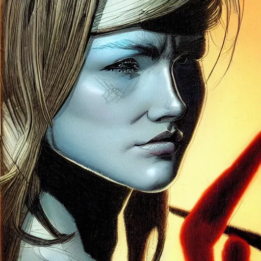 a beautiful portrait of a young woman Travis Charest | Stable Diffusion ...