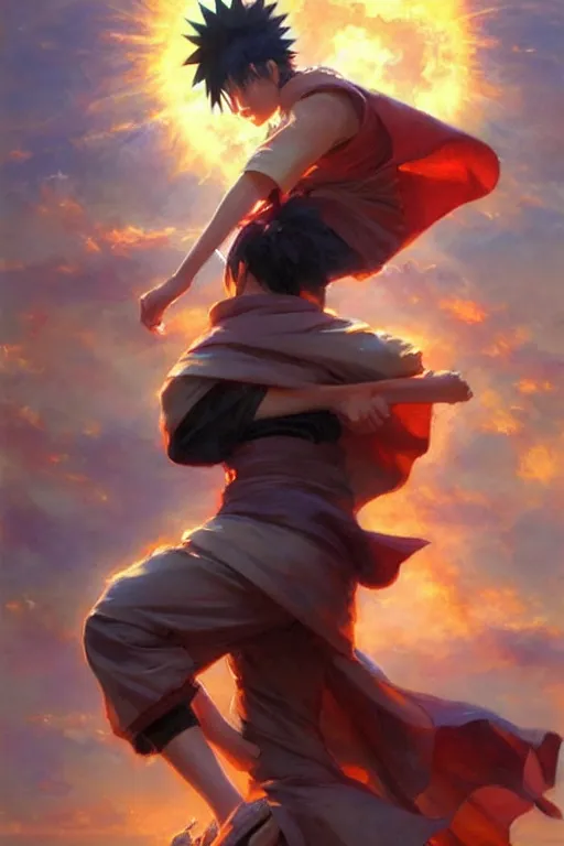 naruto sun lights, painting by daniel gerhartz, | Stable Diffusion ...
