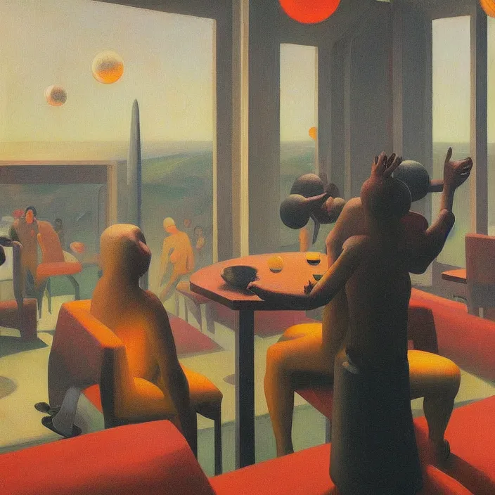 spherical glass people at neo-andean restaurant Edward | Stable ...