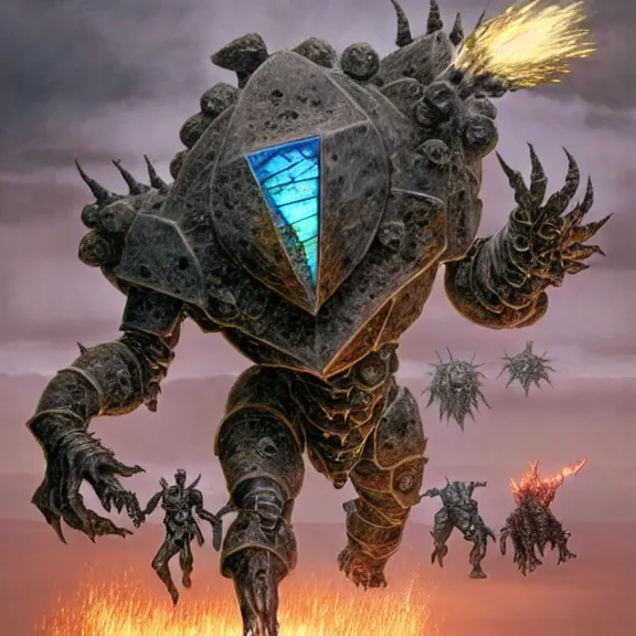 labradorite, armoured chaos golem still frame from | Stable Diffusion | OpenArt
