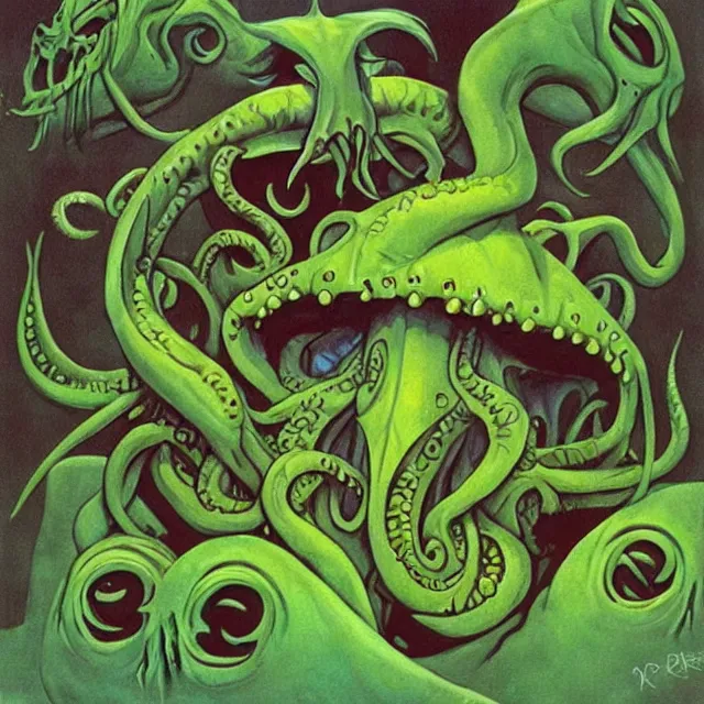 art by roger dean. cute cthulhu icon avatar | Stable Diffusion | OpenArt