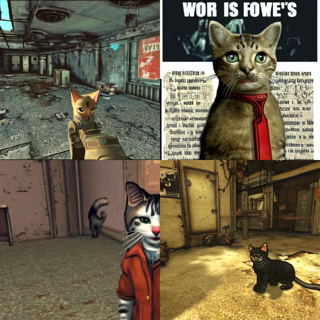 A cat in Fallout | Stable Diffusion | OpenArt