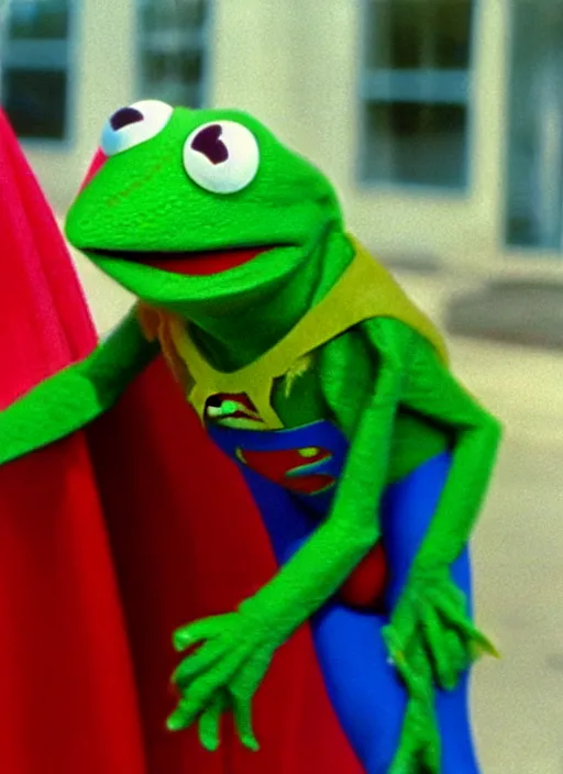 film still of Kermit the frog as Superman in Superman, | Stable ...