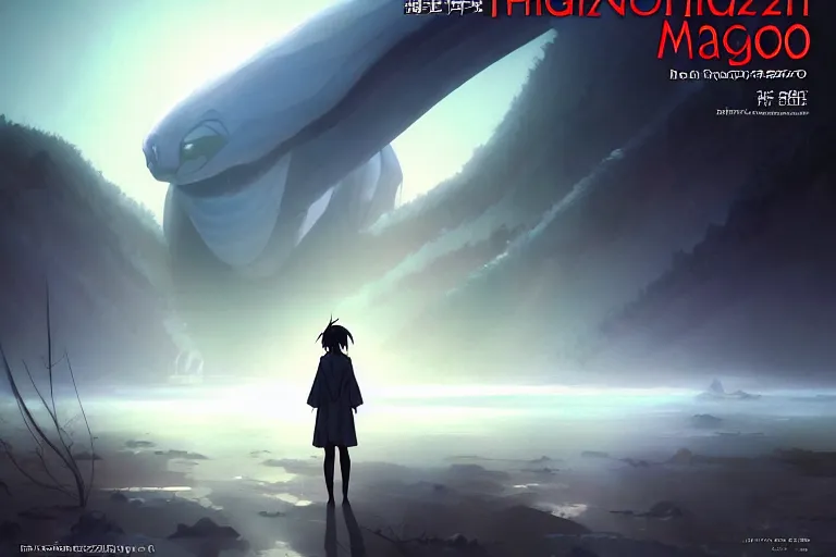 magazine cover showing a large humanoid creature | Stable Diffusion ...