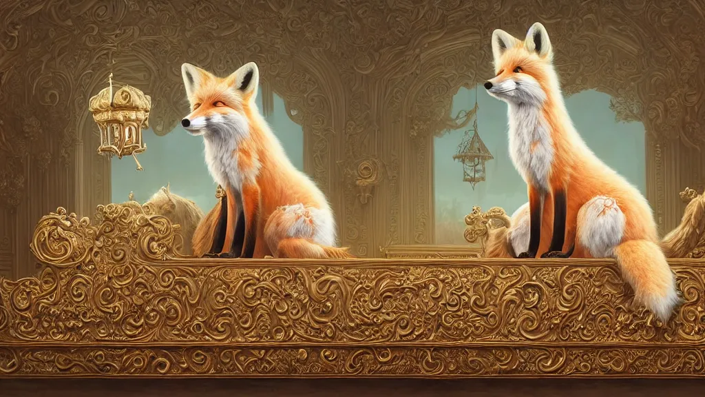 a hyperrealistic photographical cream - coloured fox | Stable Diffusion ...