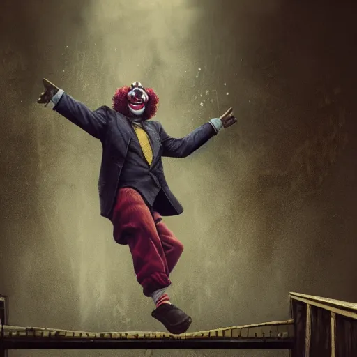 clown falling from a bridge, concept art, artstation, | Stable ...
