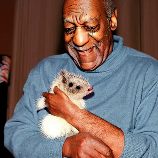 a photograph of comedian bill cosby holding a baby | Stable Diffusion ...