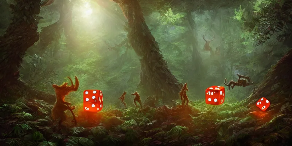 anthropomorphic - cube - dice - creatures lurking in | Stable Diffusion ...