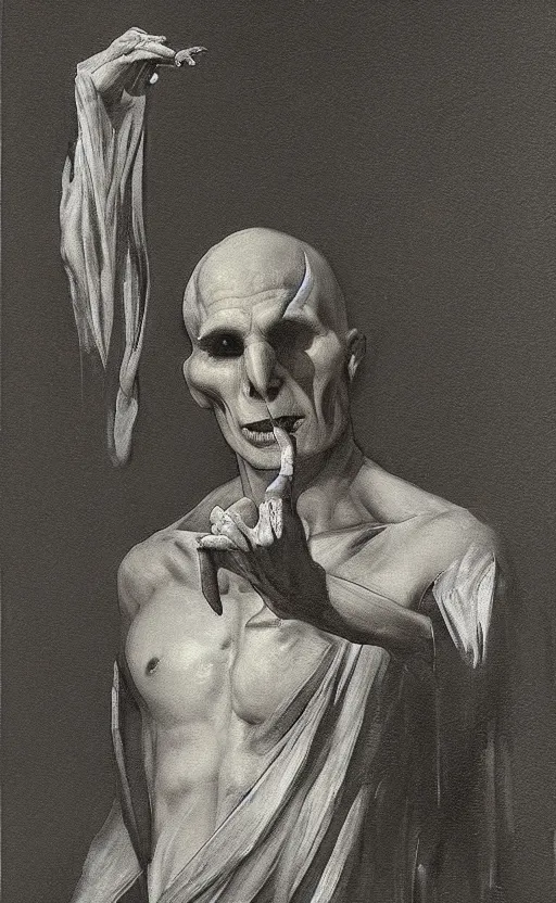 a beautiful painting of voldemort performing an occult | Stable ...