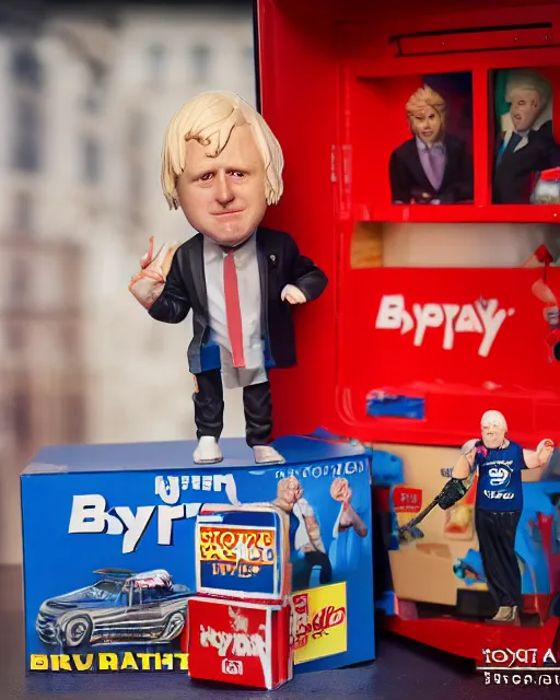 box of the toy of boris johnson as an action figure, | Stable Diffusion ...