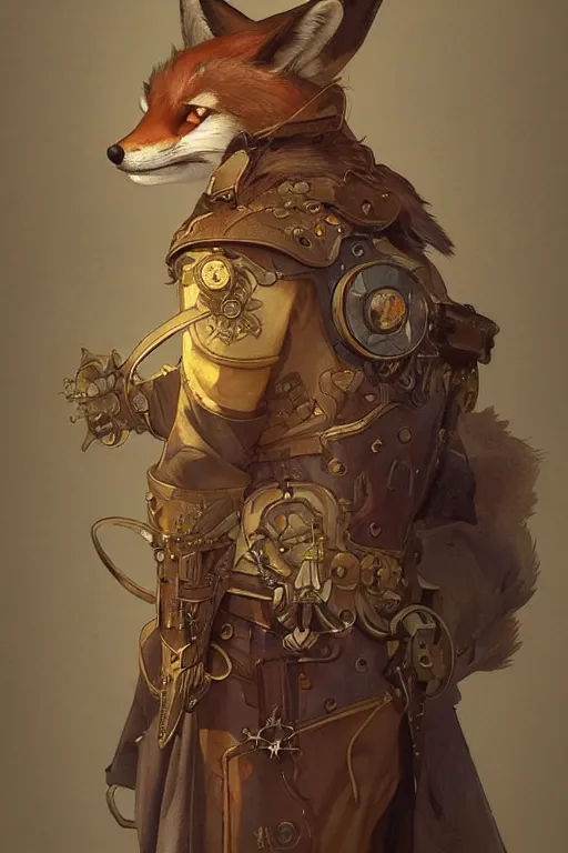 heroic character design of anthropomorphic fox, | Stable Diffusion