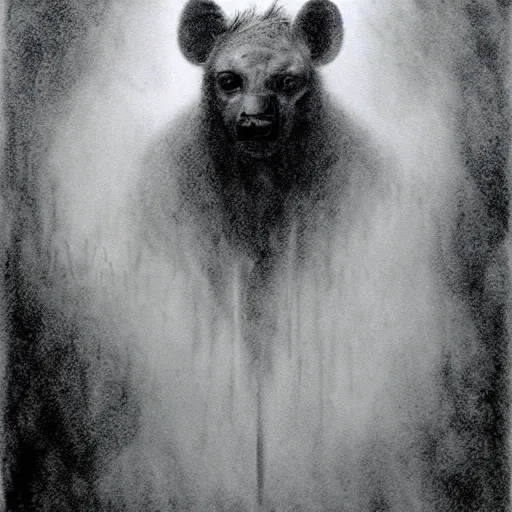 hyena demon in the louisiana swamp, beksinski style | Stable Diffusion ...
